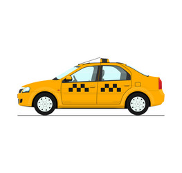 Yellow cab Royalty Free Vector Image - VectorStock