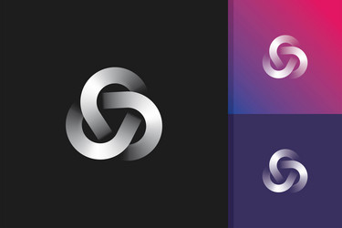 Abstract circle chain logo Royalty Free Vector Image