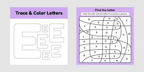 Coloring book letter for kids worksheet Royalty Free Vector