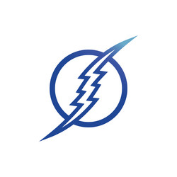 Flash electric logo icon design template bolt Vector Image
