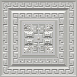 Greek emboss 3d square frames borders chains Vector Image