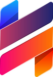 Abstract folding logo in trendy and minimal style Vector Image