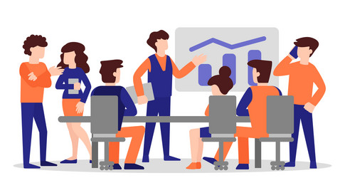 Business presentation financial performance Vector Image