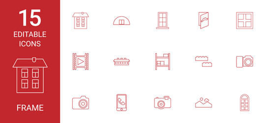 100 frame icons Royalty Free Vector Image - VectorStock