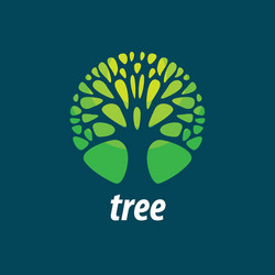 Tree with human hands for social work help Vector Image