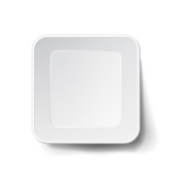 Empty white and black plastic food tray container Vector Image