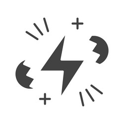 Nuclear fission icon image Royalty Free Vector Image