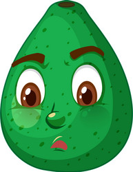 Pomelo cartoon character with facial expression Vector Image