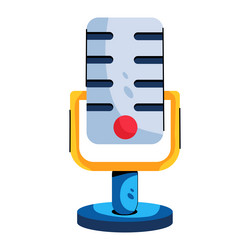 Singing mic Royalty Free Vector Image - VectorStock