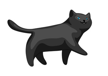 Black cat realistic black cat realistic Royalty Free Vector