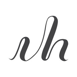 Alphabet letters monogram logo hv vh h and v Vector Image