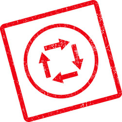 Rotate left icon rubber stamp Royalty Free Vector Image