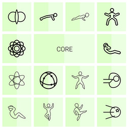 22 core icons Royalty Free Vector Image - VectorStock