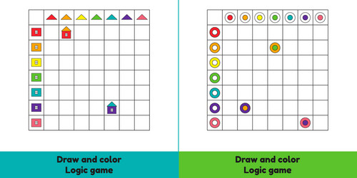 Logic game for children preschool worksheet Vector Image