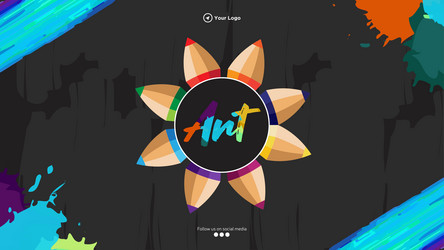 Art and craft classes landscape banner design Vector Image