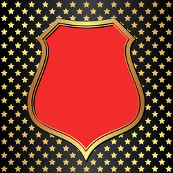 Collection of elegant red and golden badges Vector Image