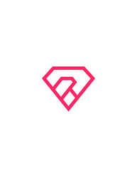 Initial r abstract diamond logo Royalty Free Vector Image