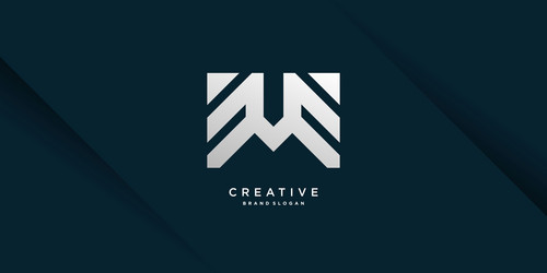 Monogram letter m logo with modern cool creative Vector Image