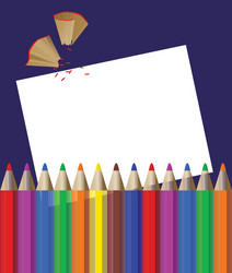 Colorful Pencil Border Frame Royalty Free Vector Image