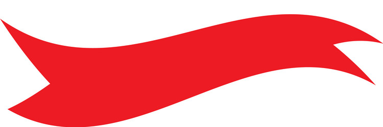 Red ribbon flat design Royalty Free Vector Image