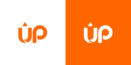 Unique and modern up logo design 10 Royalty Free Vector