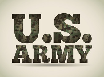 Camouflage Word Art Font