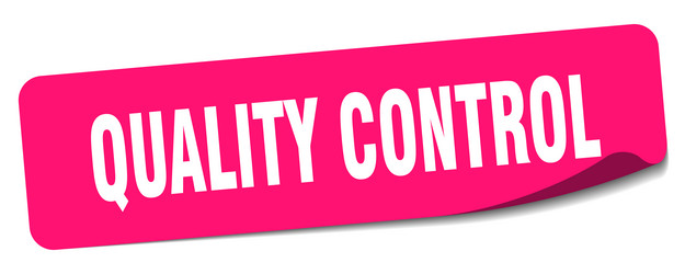 Quality control sticker label Royalty Free Vector Image