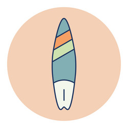 Surfboard isolated icon summer sign graph symbol Vector Image