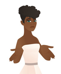 Young african woman showing Royalty Free Vector Image