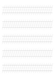 55 degree guide sheets calligraphy paper Vector Image