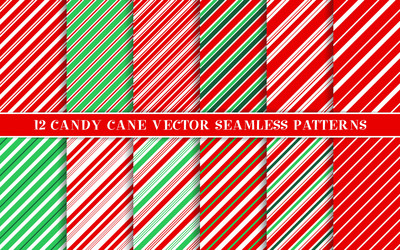 Candy cane christmas pattern seamless backgrounds Vector Image