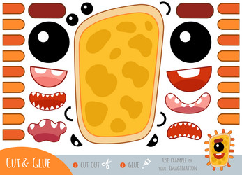 Education paper game for children cute bacteria Vector Image