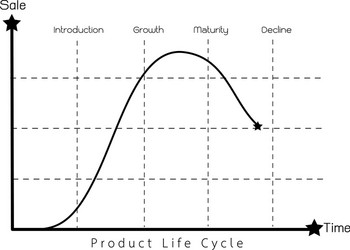 Marketing concept product life cycle graph char Vector Image