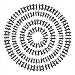 Train railway track elements rail road map Vector Image