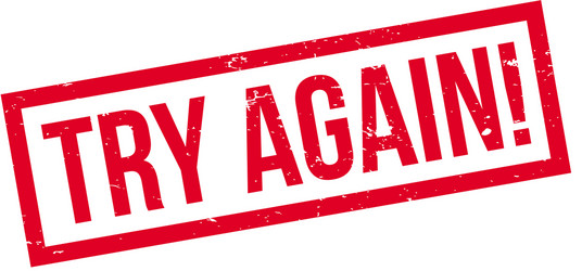 Try again rubber stamp Royalty Free Vector Image