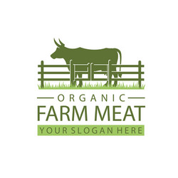 Farm animal cow label Royalty Free Vector Image