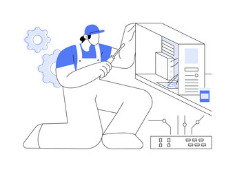 It peripherals repair abstract concept Royalty Free Vector