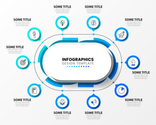 Infographic design template creative concept Vector Image