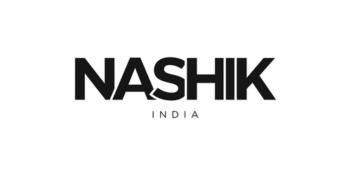 Nashik in the india emblem design features Vector Image