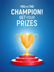 Top 25 best podium award sign golden object Vector Image