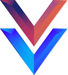 Abstract folding logo in trendy and minimal style Vector Image