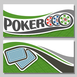 Vertical banner for poker game Royalty Free Vector Image