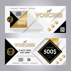 Gift card or voucher template Royalty Free Vector Image