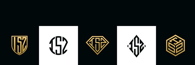 Initial letters iwt logo designs bundle Royalty Free Vector