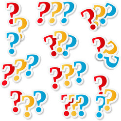 Box with question mark icons Royalty Free Vector Image