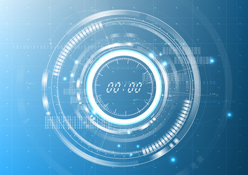 Futuristic modern clock face Royalty Free Vector Image