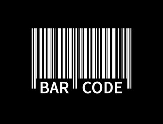 Realistic bar code isolated on transparent Vector Image