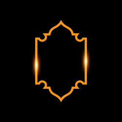 Gold islamic frame border design template Vector Image