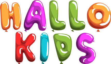 Glossy Bright English Letter Kids Font Vector Images (over 170)