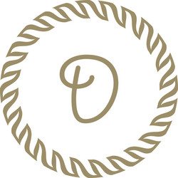 Initial d with circle logo template elegant logo Vector Image